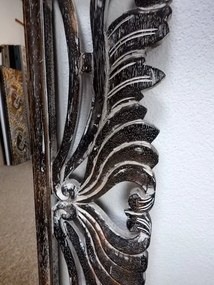 Zrcadlo SIRENE hnědé tmavé, 120x60 cm, exotické dřevo, ruční práce