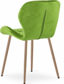 Jídelní židle MANGO VELVET, světle zelená