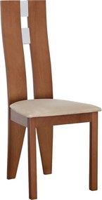 Tempo Kondela Dřevěná jídelní židle BONA, béžová látka/třešeň