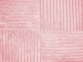 Sada 2 manšestrových polštářů 43 x 43 cm růžové MILLET Beliani