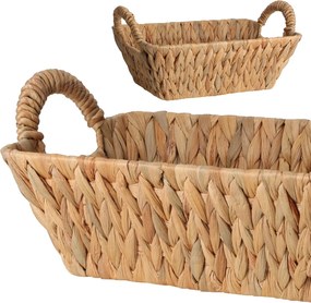 Obdélníkový košík PETTER 30x20 cm vodní hyacint natural