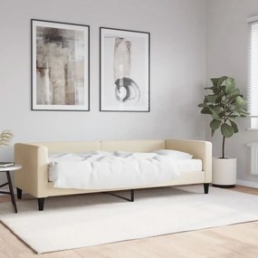 Válenda s matrací krémová 80 x 200 cm textil 3196559