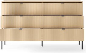 Komoda NOVA dc NKS154 | se zásuvkami | 154 cm | dub vicenza/černá