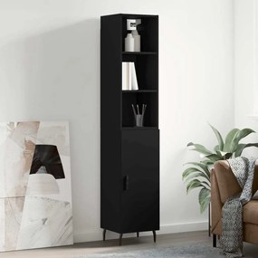 vidaXL Skříň highboard 34,5 x 34 x 180 cm kompozitní dřevo [3189653] Barva: Černá