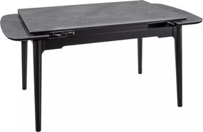 Jídelní rozkládací stůl Sento 120/180 cm keramika šedý mramor/černý