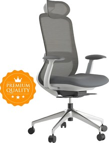 MERCURY Ergonomická kancelářská židle UNO - světle šedá síťovina