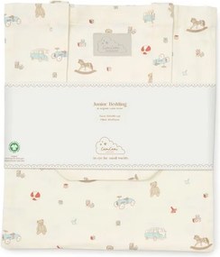 Světle žluté dětské povlečení do postýlky z bio bavlny 100x140 cm Vintage Toys – Cam Cam Copenhagen