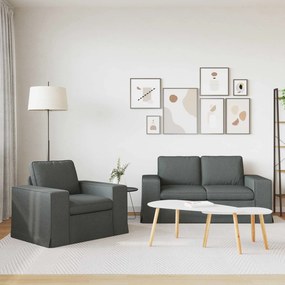 Set pohovek 2 ks Tmavě šedá textil 3407501