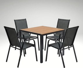 Vikio Venkovní malý zahradní set 90x90 pro 4 osoby přírodní DK301P
