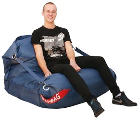Beanbag Sedací pytel 189x140 comfort s popruhy jeans