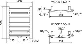 Mexen Ares elektrický radiátor 500 x 400 mm, 300 W, bílý - W102-0500-400-2300-20