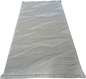 HU Krémově béžový moderní koberec TWIST CREAM 30629A Rozměr: 60x100 cm