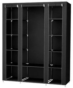 Dochtmann Šatní skříň, látková, černá 150x175x45cm