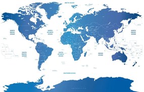 Obraz na korku mapa světa s jednotlivými státy