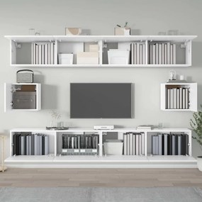 6dílný set TV skříněk bílý kompozitní dřevo 3114366