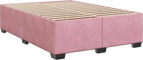 Box spring postel s matrací růžová 160x200 cm samet 3285298