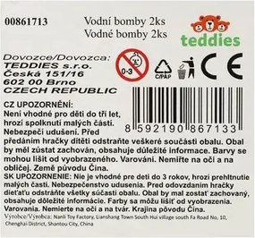 TEDDIES Vodní bomby 2 ks / Vodní bomby / Látka / 7 cm / věk 3+