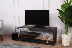 TV stolek Zigzag 120 cm tmavě hnědý