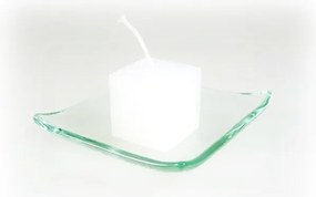 BDK-GLASS 1ks Svíčka kostka 4cm - bílá