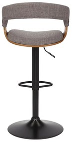 Designová barová otočná židle Uriela jasan / šedá