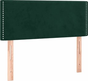Box spring postel s matrací tmavě zelená 80 x 200 cm samet 3127400