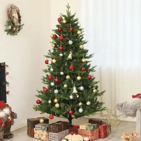 HOMCOM vánoční strom, umělý smrk, realistický, široký a bohatý, 180 x Φ105 cm, zelený