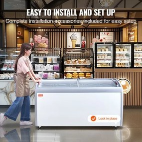 460 l komerční zmrzlinová vitrína Gelato Dipping mrazicí skříň