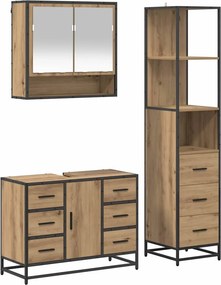 Sada koupelnového nábytku 3 ks Artisanový dub 3402492