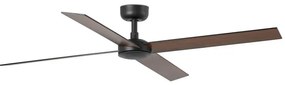 FARO Barcelona FARO 34356-Stropní ventilátor RUDDER L hnědá/černá pr. 132 cm + dálkové ovládání 34356