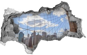 Wallmuralia Fototapeta díra na zeď 3D Most New York 95x73 cm