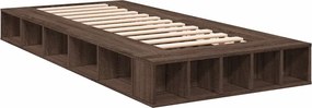 Rám postele hnědý dub 90 x 190 cm kompozitní dřevo 3280530