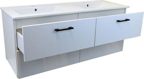 Comodo Koupelnová skříňka s keramickým umyvadlem Agria NEW 120 - bílá