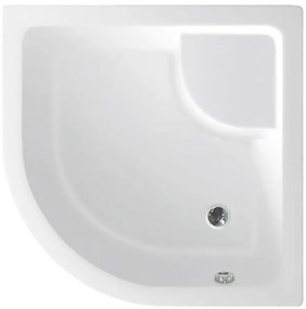 Aqualine, Sprchová vanička akrylátová, čtvrtkruh 80x80x28cm včetně nožiček, R550, C83