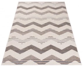 Moderní kusový koberec AVENTURA EC92D Vlnky krémový Rozměr: 80x150 cm
