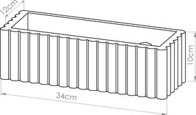 Nástěnné svítidlo Rigata, 1x tmavěbéžové keramické stínidlo