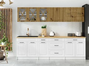 Kuchyňská linka TURID 260cm - Dub artisan + bílá