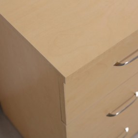 HOMCOM Stůl s úložným prostorem, Počítačový stůl 120 x 50 cm, Stůl s policemi a šuplíky, pro malé prostory, Ložnice, Světle dřevěný vzhled