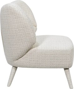 Designové křeslo Leith lounge bouclé béžové