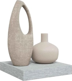 Plovoucí nástěnná police betonově šedá 23 x 23,5 x 3,8 cm MDF 326588