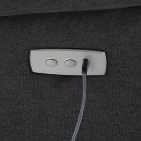 TV křeslo HUGO s elektrickým polohováním — látka, hnědá