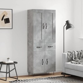 Skříň highboard betonově šedá 69,5x34x180 cm kompozitní dřevo 3199909