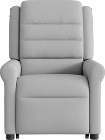 Zvedací polohovací křeslo obláčkově šedé textil 3303323
