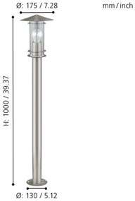 EGLO 30188 - Venkovní lampa LISIO 1xE27/60W/230V IP44
