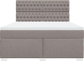 Box spring postel s matrací taupe 180x200 cm textil 3290578