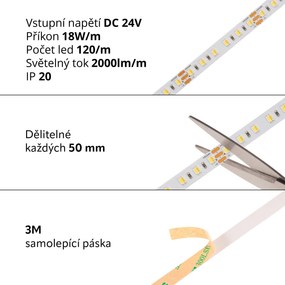 T-LED 078076 LED pásek CCT 24CCT12018 záruka 3 roky CCT