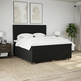 Box spring postel s matrací černá 200x200 cm textil 3290590