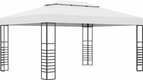 Altán se světelnými LED řetězy 4 x 3 x 2,7 m bílý 3070307