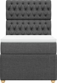 Box spring postel s matrací tmavě šedá 80 x 200 cm textil 3291891