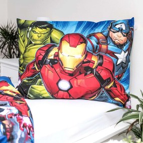 Jerry Fabrics Povlečení Avengers Brands 02 modrá 140x200, 70x90 cm