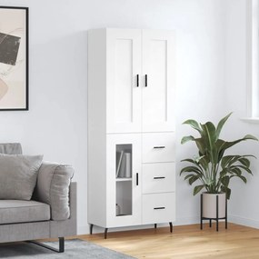 Skříň highboard bílá 69,5 x 34 x 180 cm kompozitní dřevo